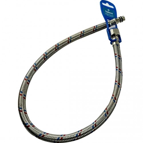 Furtun din INOX pentru conectare baterii - LUNG - M10x1/2"F - 800 mm